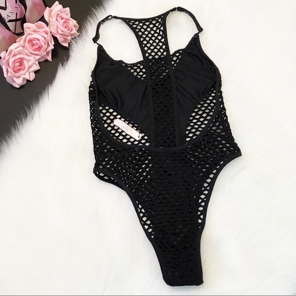 Victoria's Secret | Swim | New Vs Sexy Fishnet One Piece Cheeky Swim ...